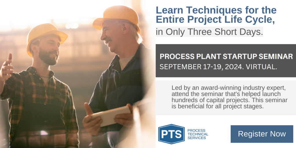 Seminars: Plant Startup | Project Management: Process Technical Services